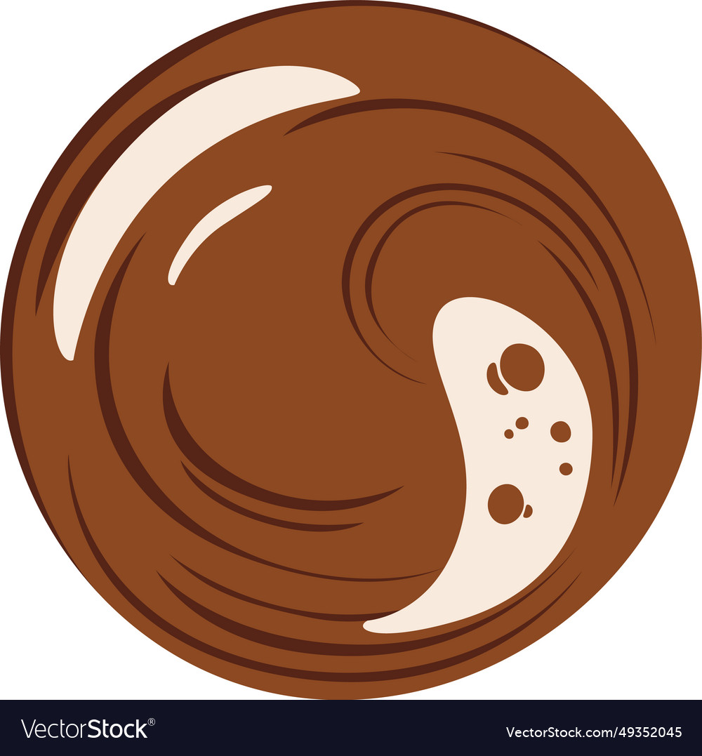 Circle chocolate abstract pattern Royalty Free Vector Image