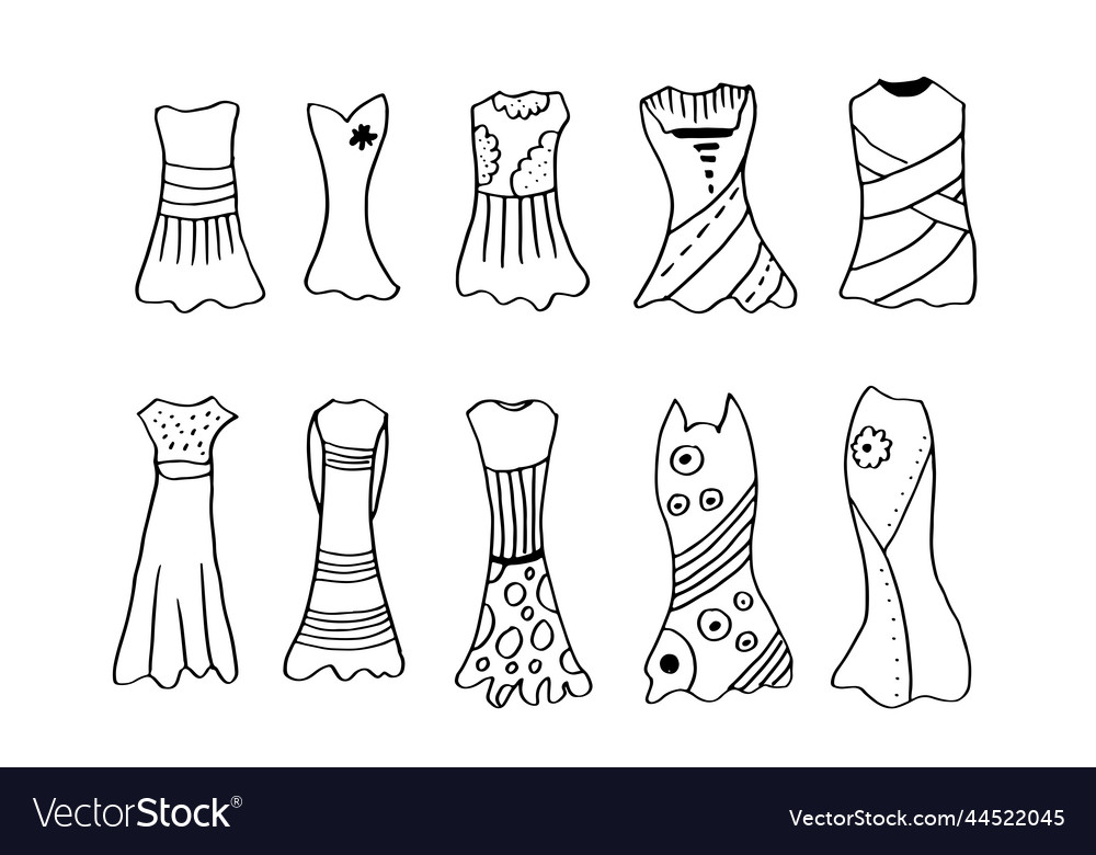 Doodle hand drawing with kid clothes Royalty Free Vector