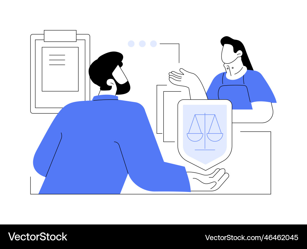 Employment lawyer abstract concept Royalty Free Vector Image