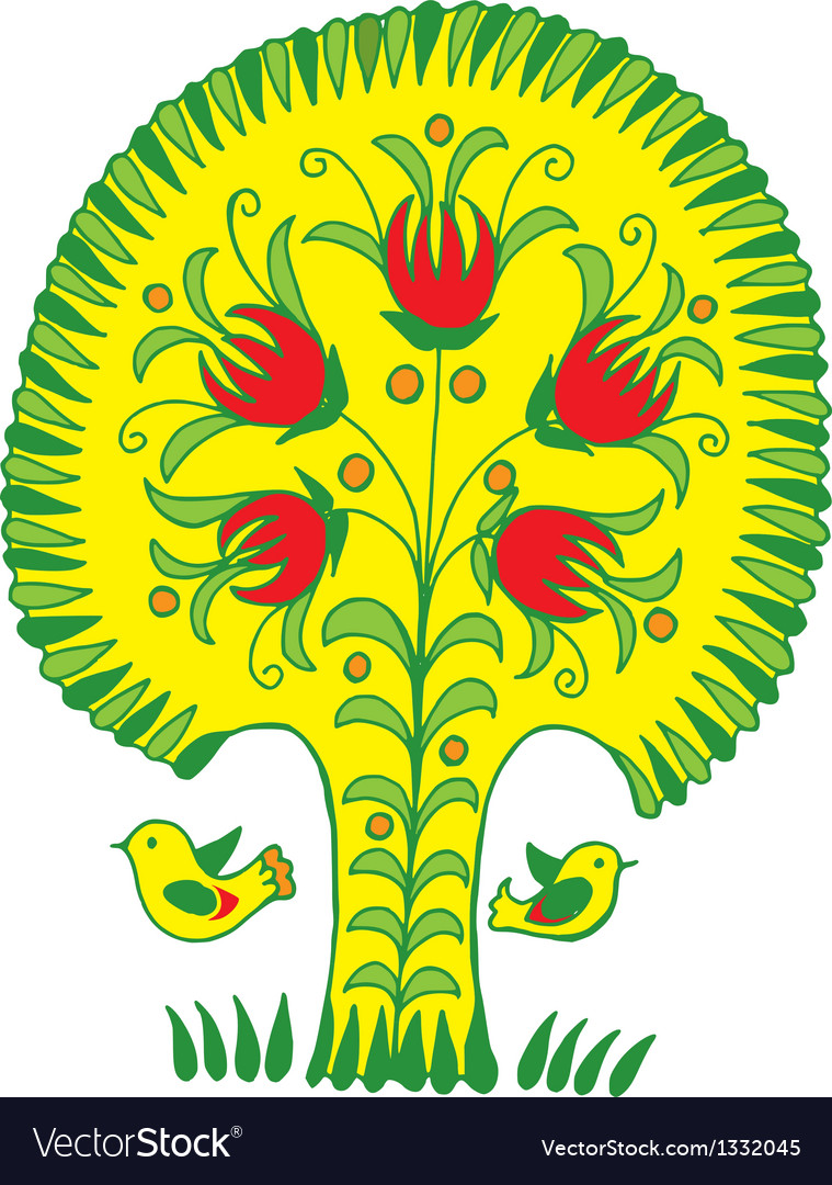 Flower tree Royalty Free Vector Image - VectorStock