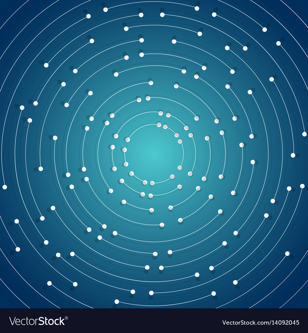 Geometric Pattern With Connected Lines And Dots Vector Image