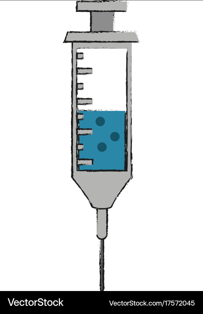 Medical syringe symbol Royalty Free Vector Image
