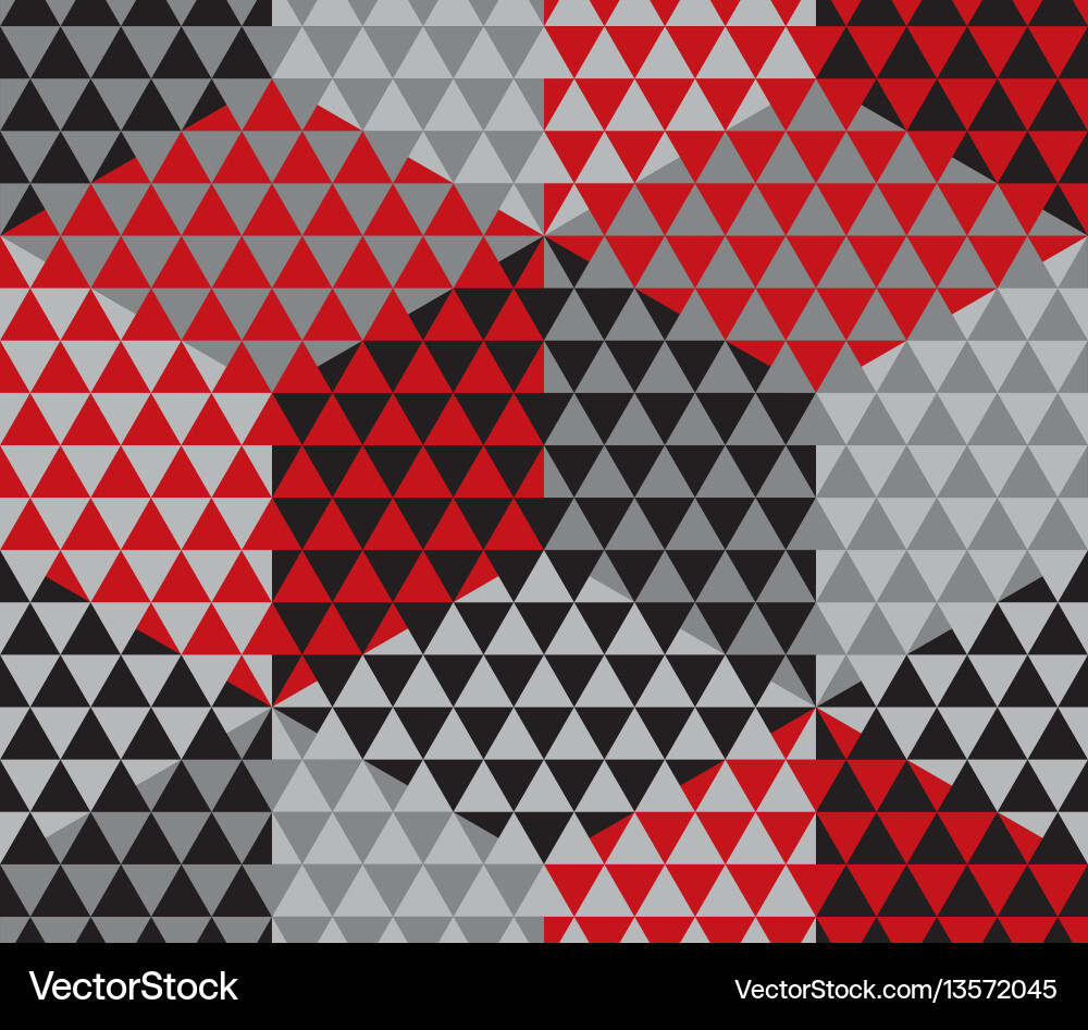 Red and gray geometry hexagon seamless fabric Vector Image