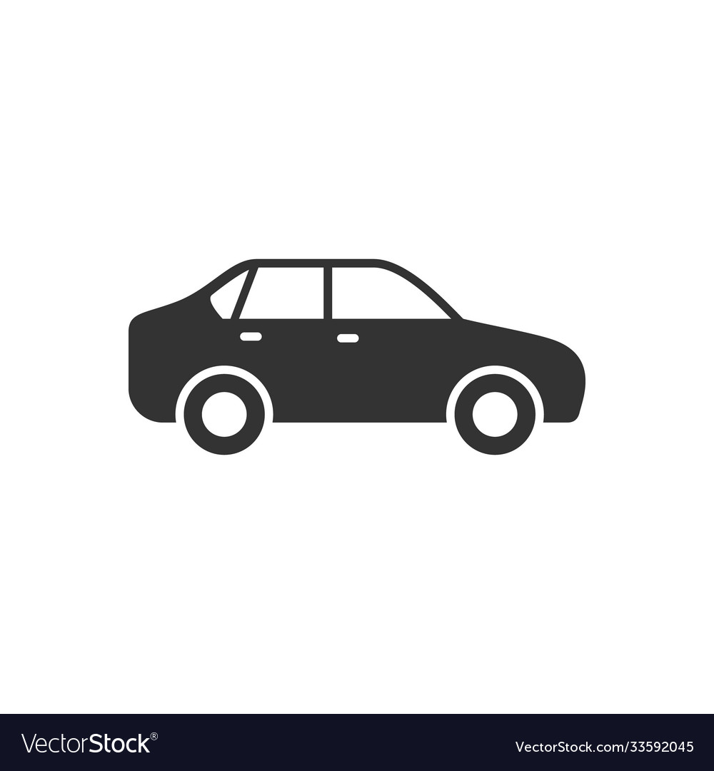 Sedan car glyph icon or vehicle concept Royalty Free Vector Sedan car glyph icon or vehicle concept Royalty Free Vector