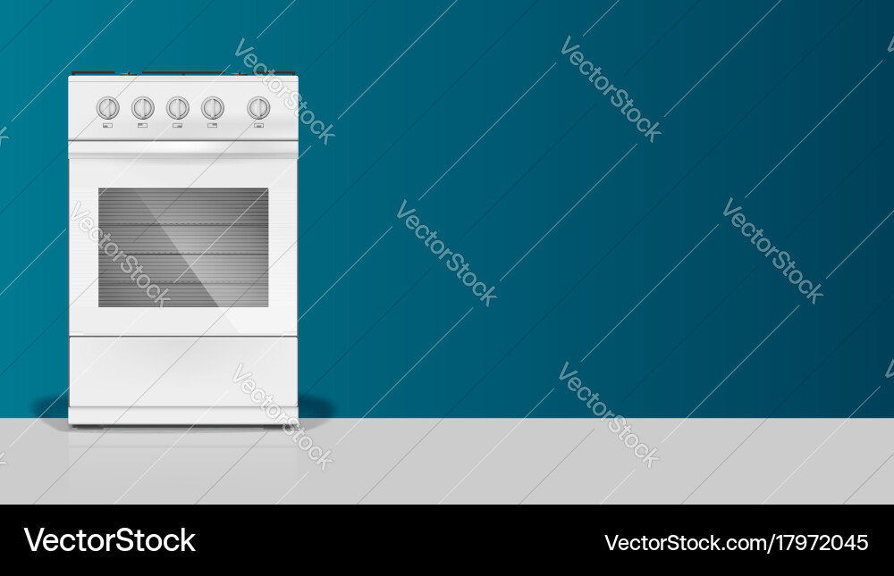 Template with gas stove oven Royalty Free Vector Image