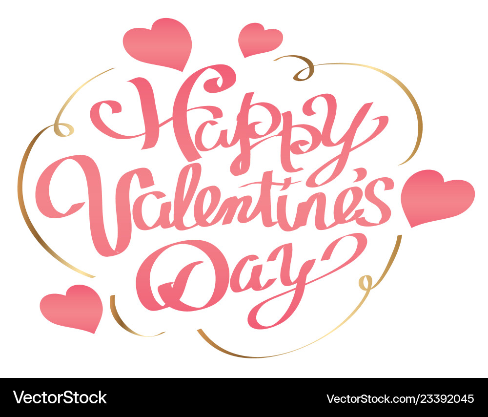 Valentines day logo or icon on white background Vector Image