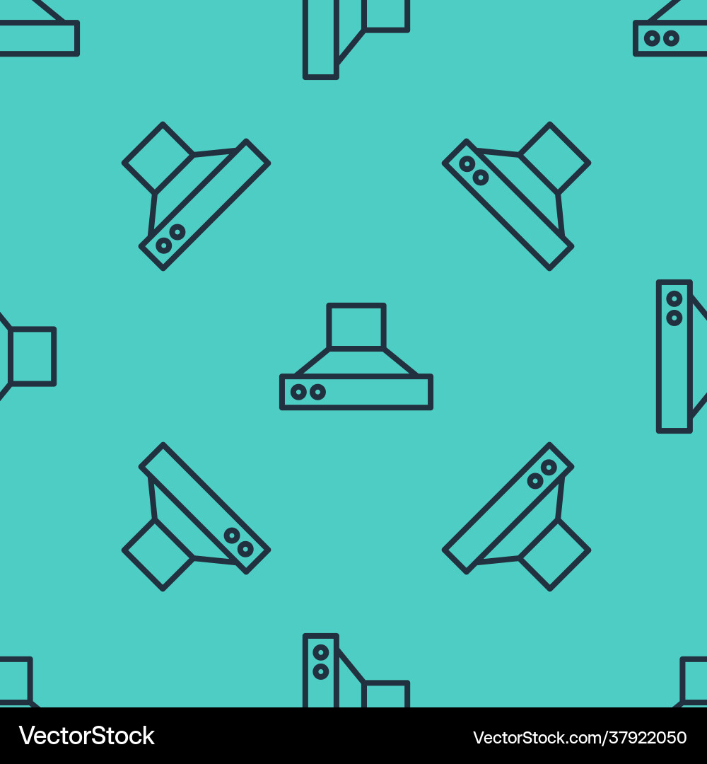 Black line kitchen extractor fan icon isolated Vector Image