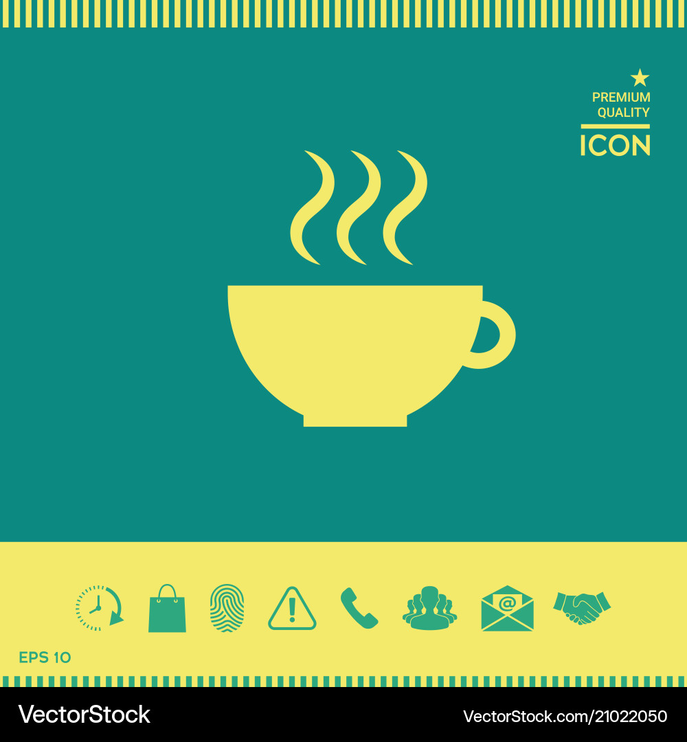 Cup with steam Royalty Free Vector Image - VectorStock