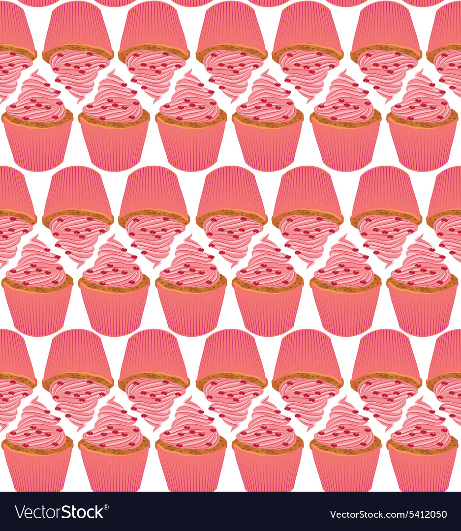Cupcake pattern Royalty Free Vector Image - VectorStock