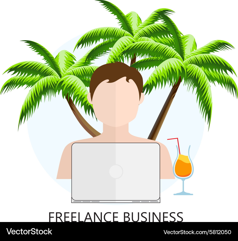Freelance business icon Royalty Free Vector Image