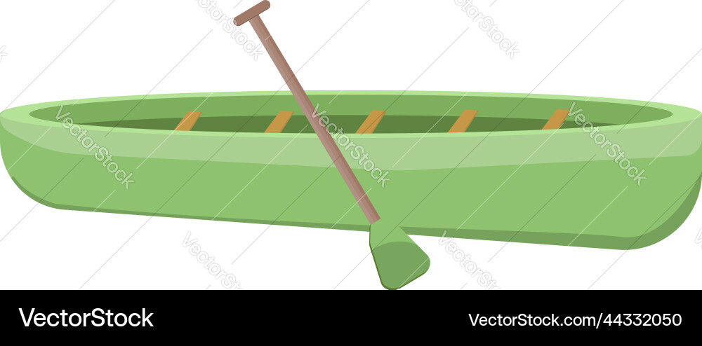Green boat on a white background Royalty Free Vector Image