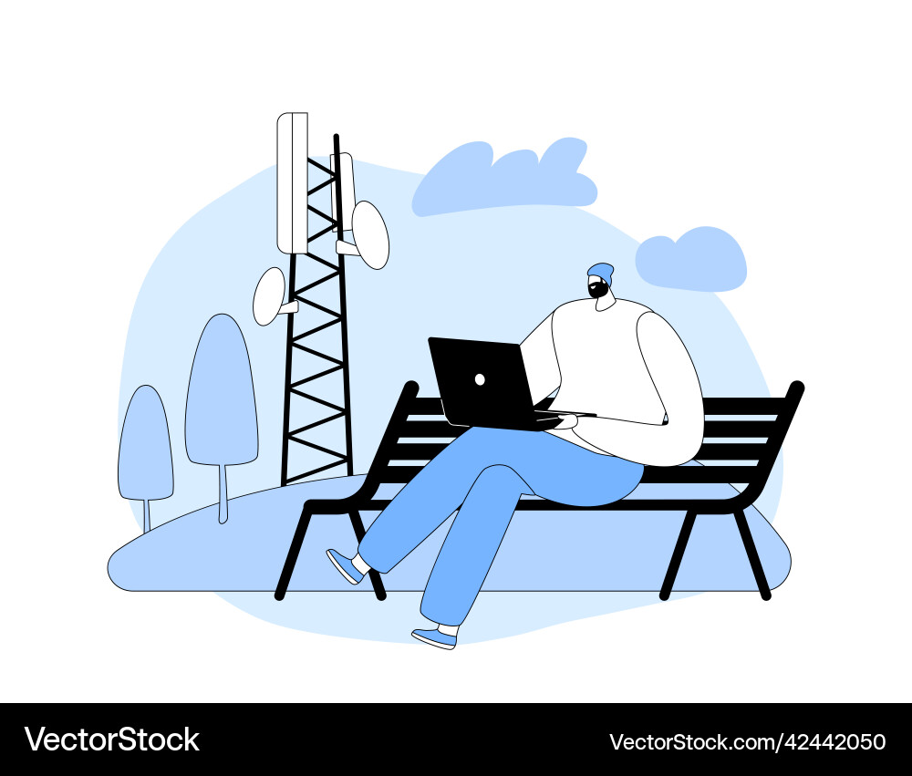 High-speed 5g internet social media networking Vector Image