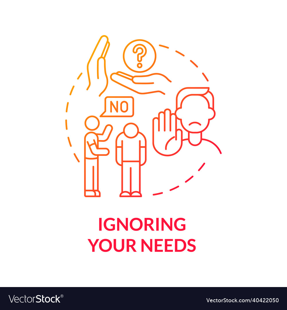Ignoring partners needs concept icon Royalty Free Vector Ignoring partners needs concept icon Royalty Free Vector