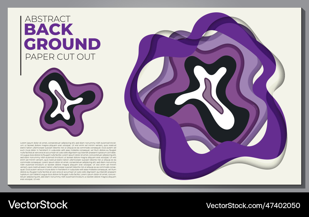 Modern abstract paper cut out background Vector Image
