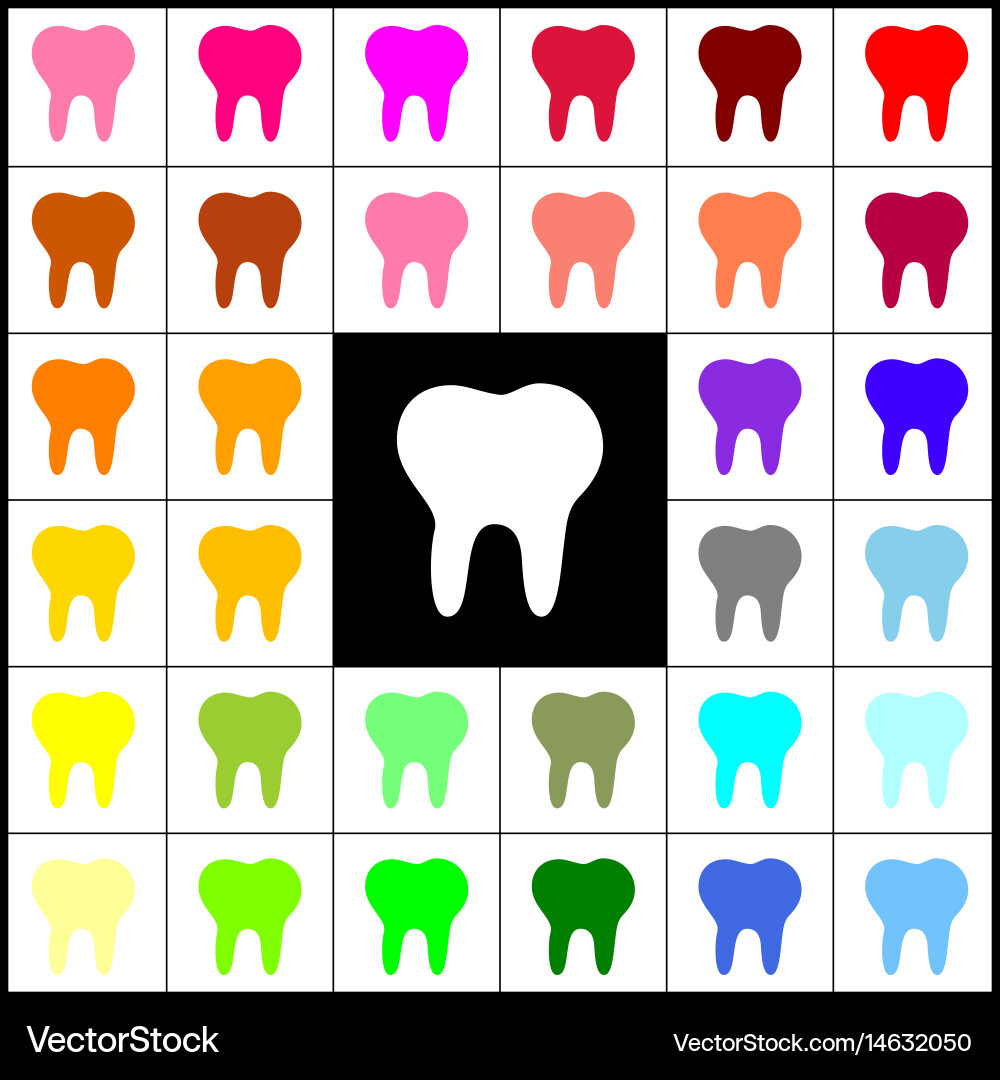 Tooth sign felt-pen 33 Royalty Free Vector Image