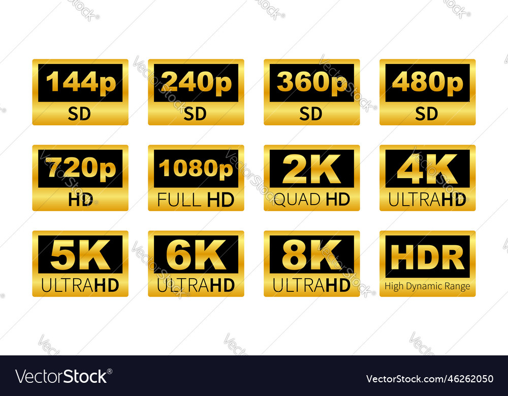 Video Resolution Icons Labels Of 4K 8K And 2K And Full 53 OFF Video Resolution Icons Labels Of 4K 8K And 2K And Full 53 OFF