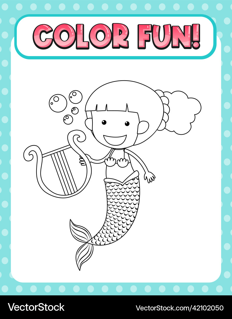 Worksheets template with color fun text Royalty Free Vector
