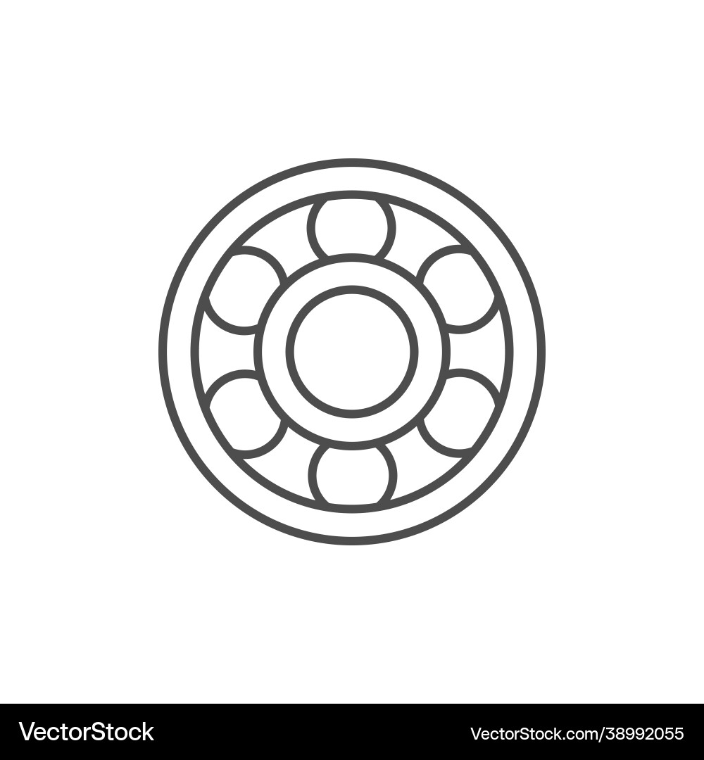 Ball bearing line outline icon Royalty Free Vector Image