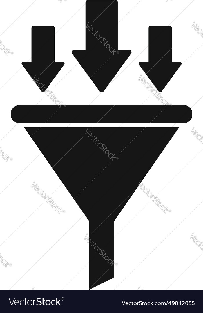 Creative input content filter icon simple Vector Image