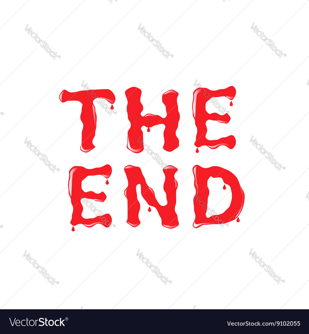 End text Royalty Free Vector Image - VectorStock