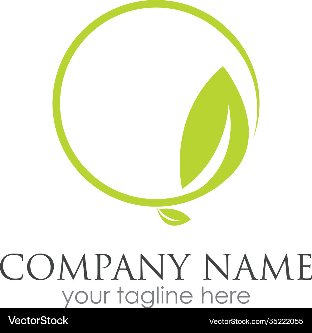 Go green logo symbol design template Royalty Free Vector