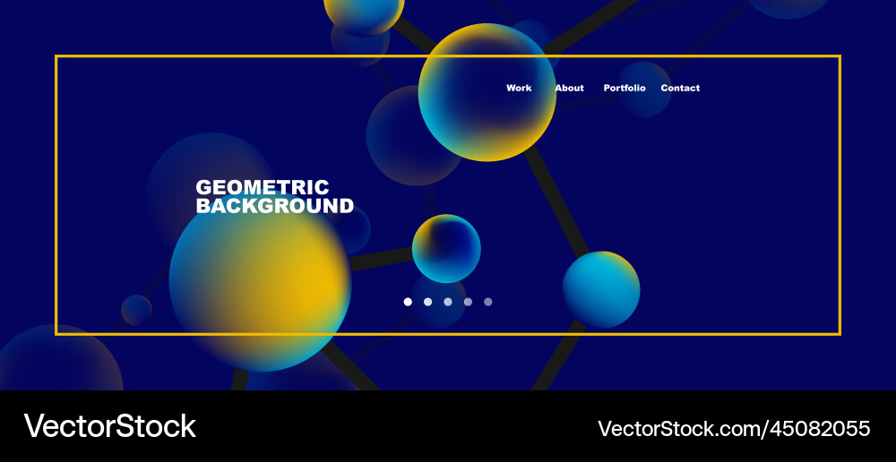 Line points connections geometric landing page Vector Image
