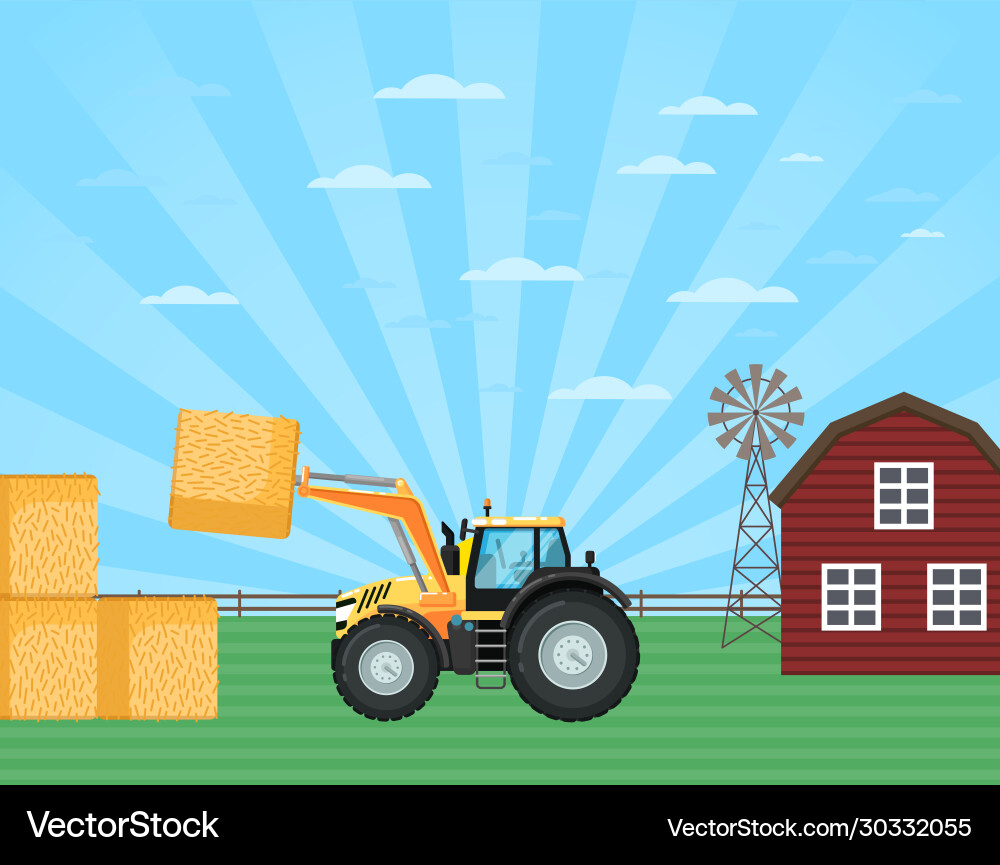 Locally grown on countryside ranch Royalty Free Vector Image