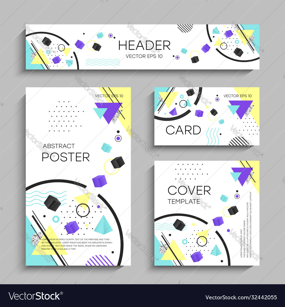 Memphis design elements retro funky graphic 90s Vector Image Memphis design elements retro funky graphic 90s Vector Image