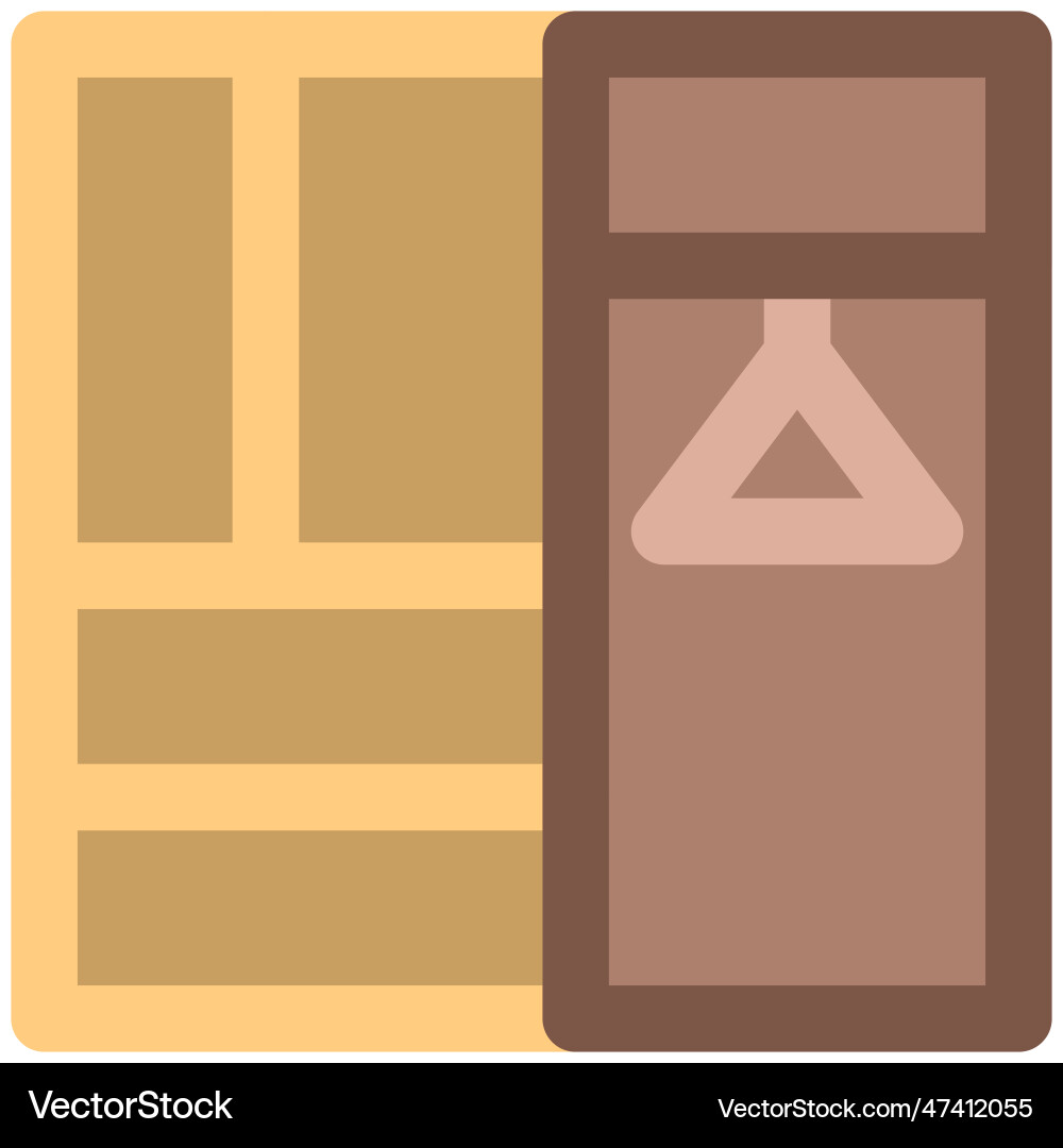 Modern walk-in closet for personal space Vector Image