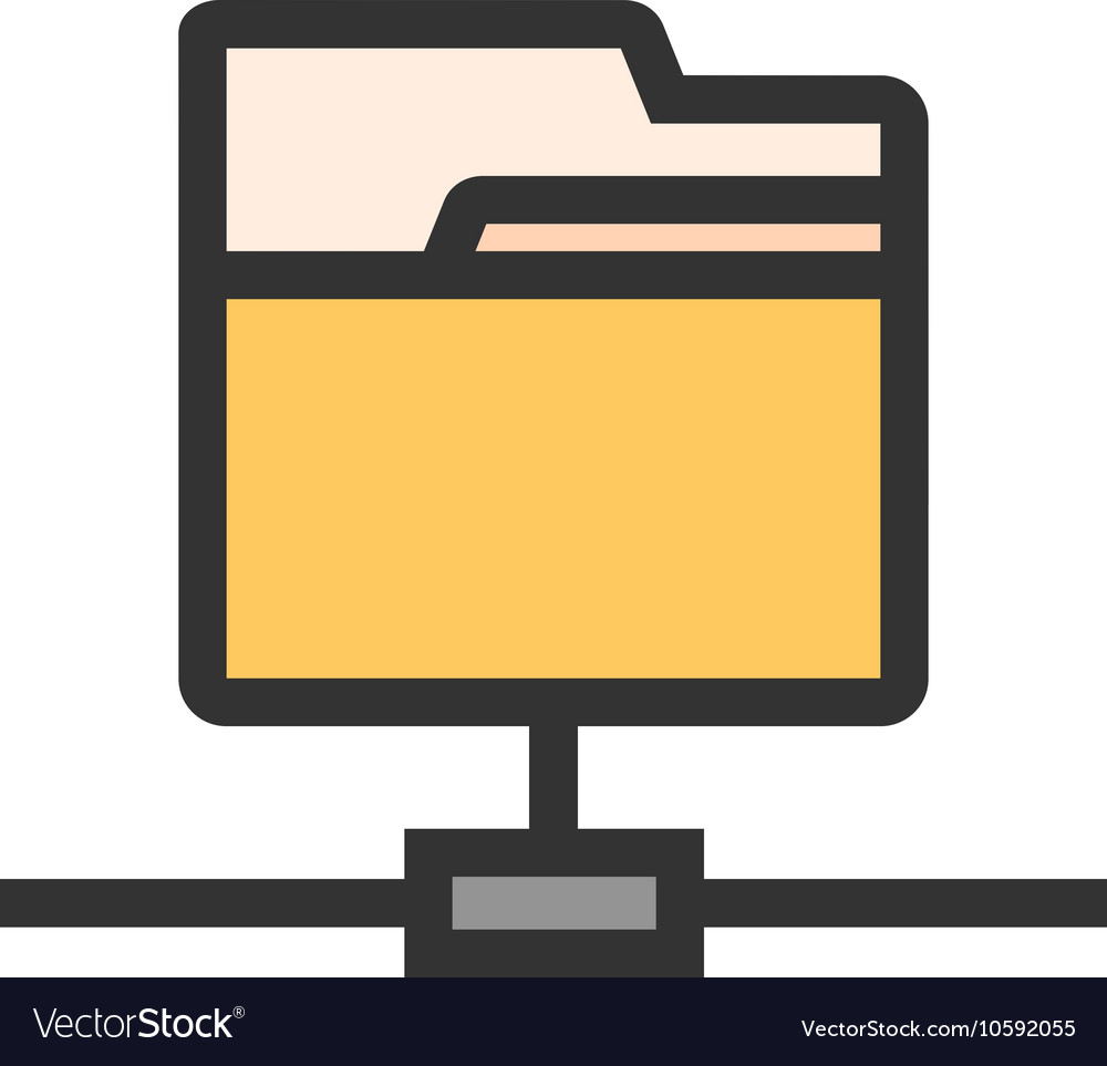 Network folder Royalty Free Vector Image - VectorStock