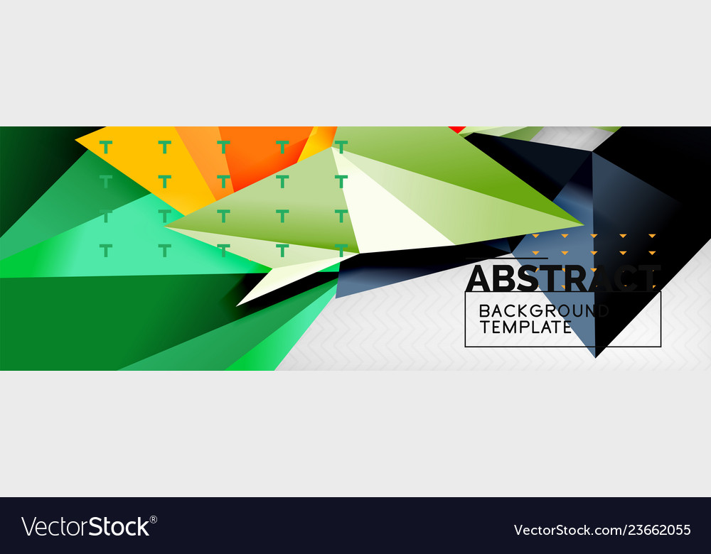 Triangles background techno template Royalty Free Vector