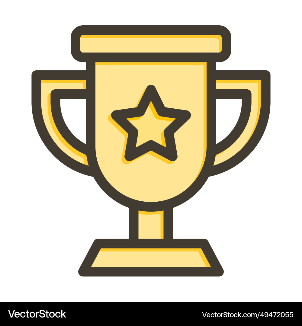 Win thick line filled colors icon for personal Vector Image
