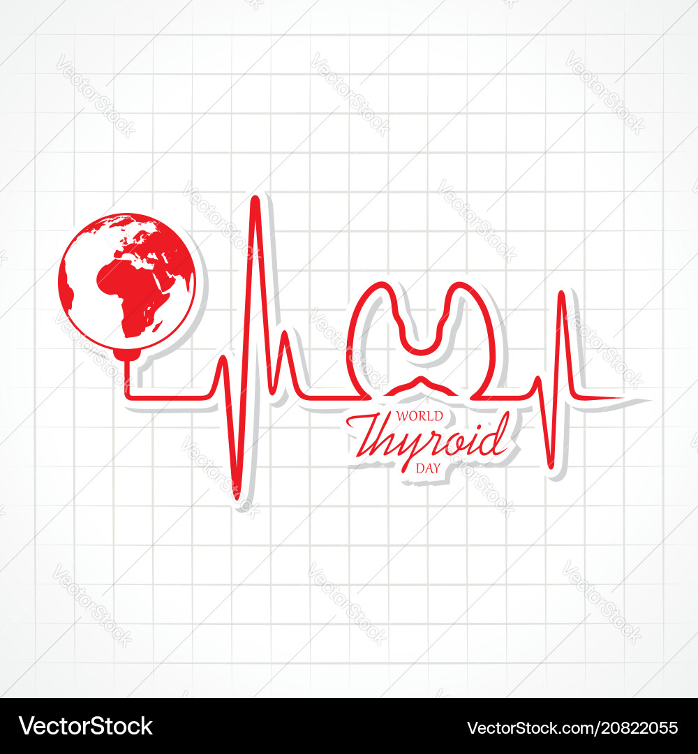 World thyroid day poster - medical concept Vector Image