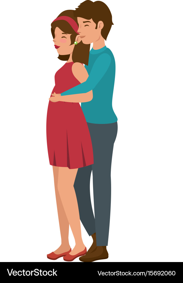 Beautiful and romantic couple Royalty Free Vector Image