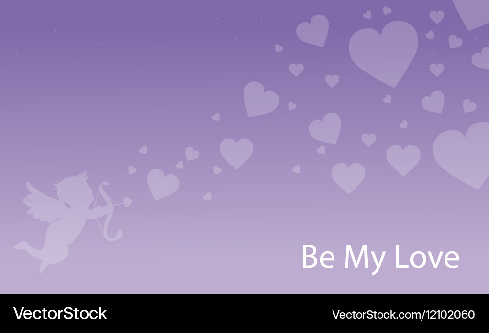 Cupid with love valentine backgrounds Royalty Free Vector