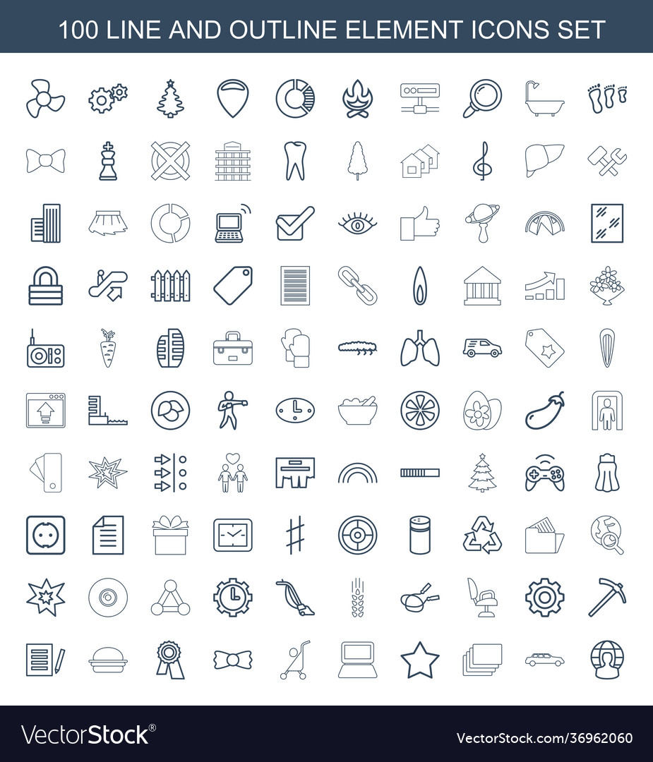 Element icons Royalty Free Vector Image - VectorStock
