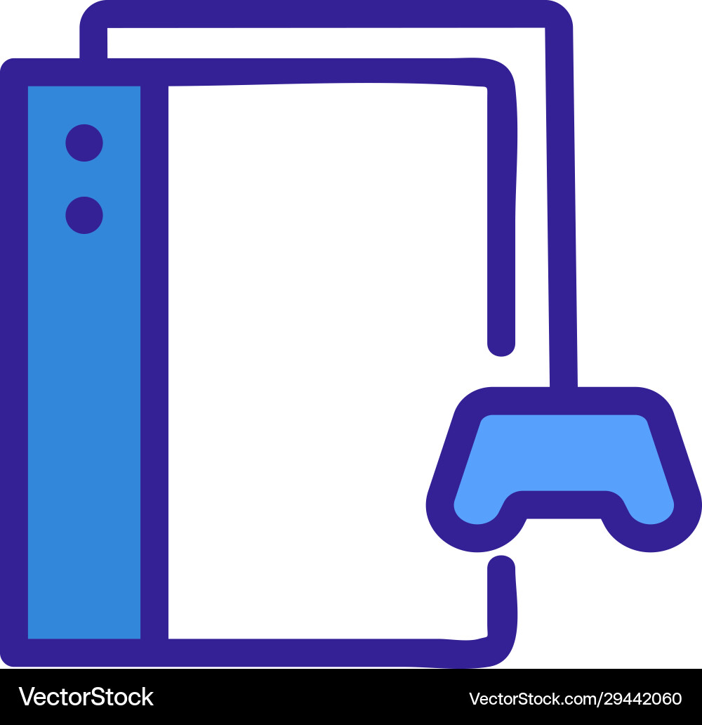 Game console icon isolated contour symbol Vector Image