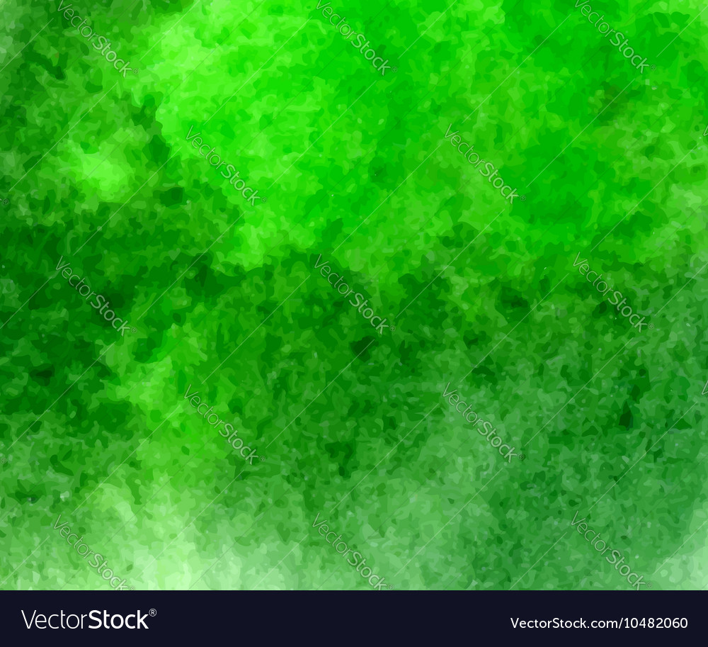 Green Watercolor Hand Drawn Stain Royalty Free Vector Image