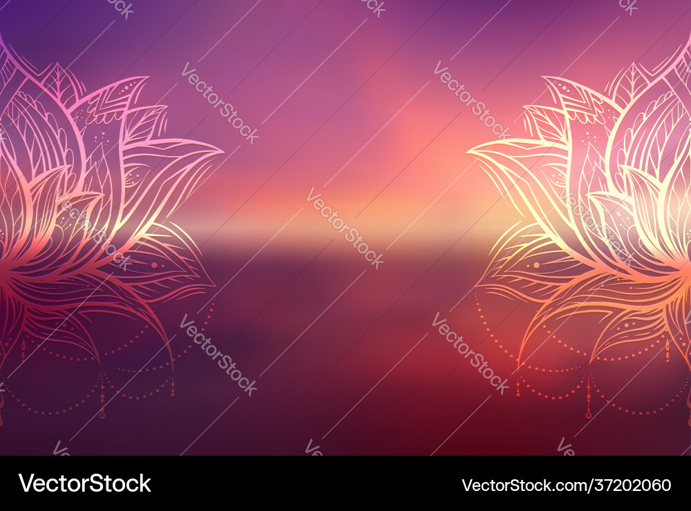 Horizontal invitation with spiritual symbol Vector Image