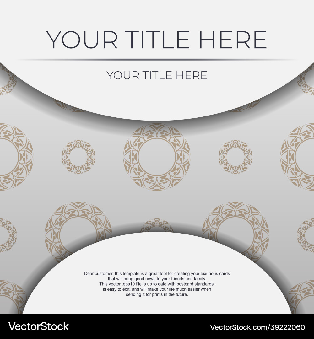 Invitation card template with place for your text Vector Image
