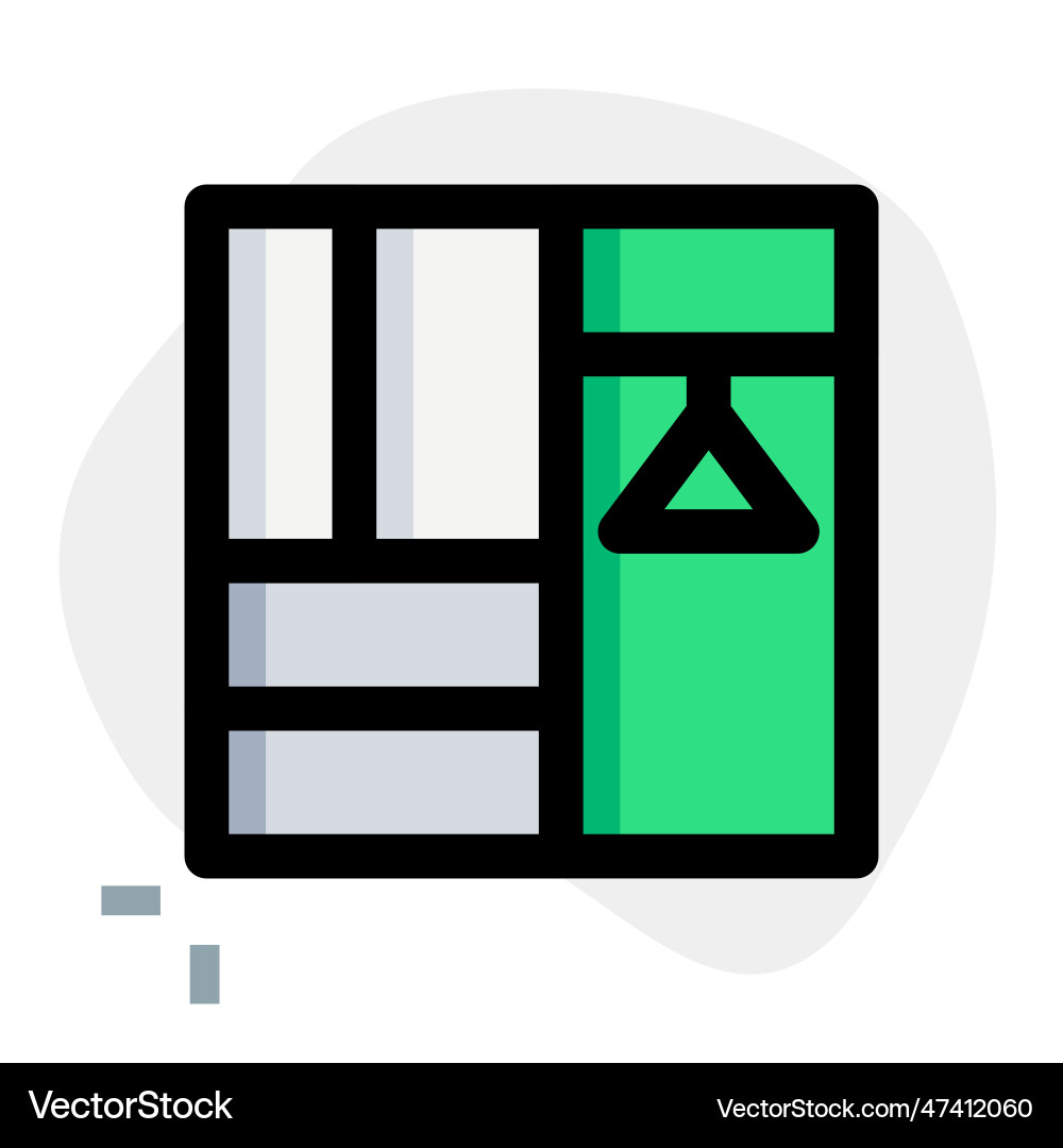 Modern walk-in closet for personal space Vector Image