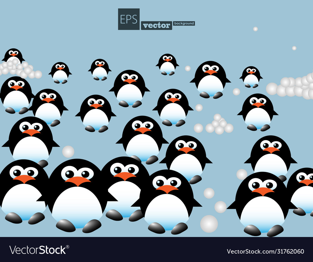 Penguins pattern Royalty Free Vector Image - VectorStock