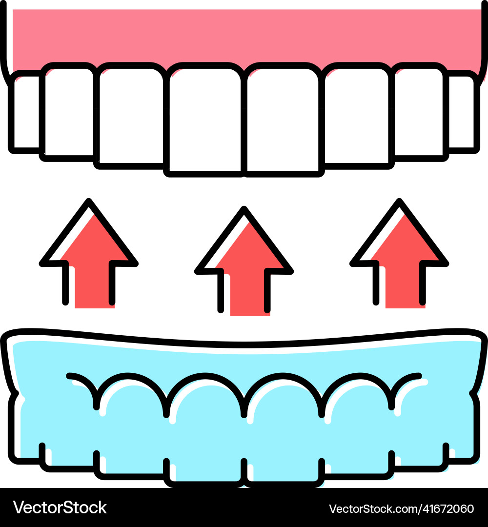 Plate for tooth color icon Royalty Free Vector Image