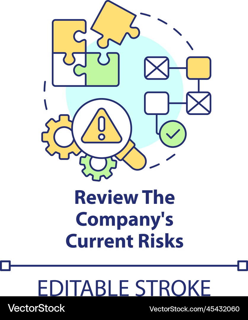 Review company current risk concept icon Vector Image