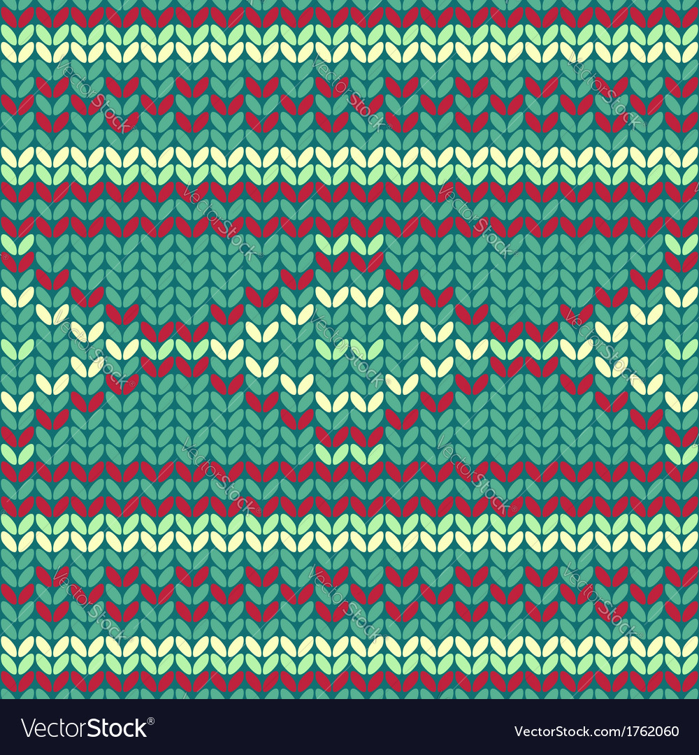 Seamless knitted pattern Royalty Free Vector Image