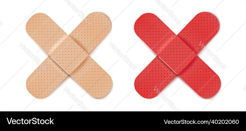 Set of band aids Royalty Free Vector Image - VectorStock