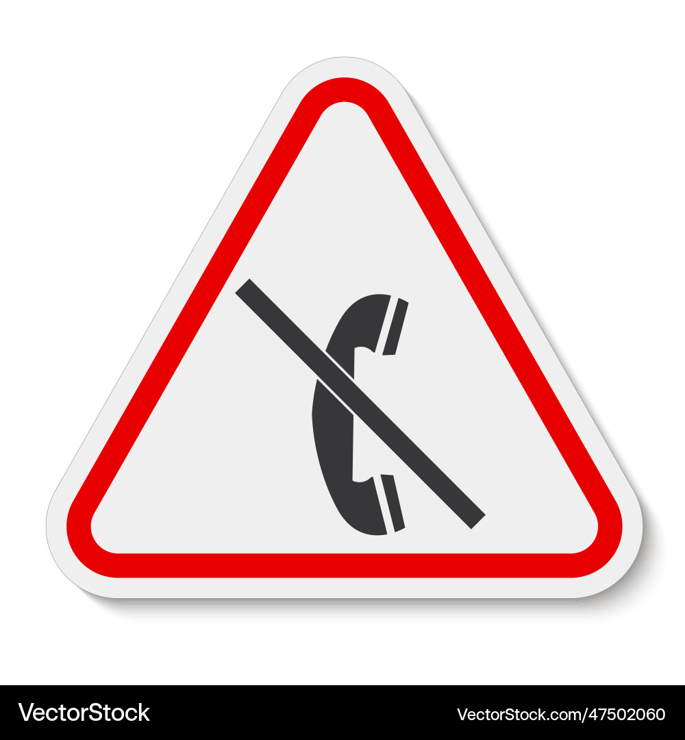 Symbol do not use the phone Royalty Free Vector Image