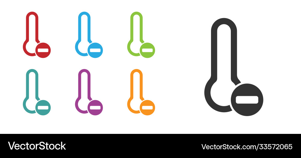 Black meteorology thermometer measuring icon Vector Image
