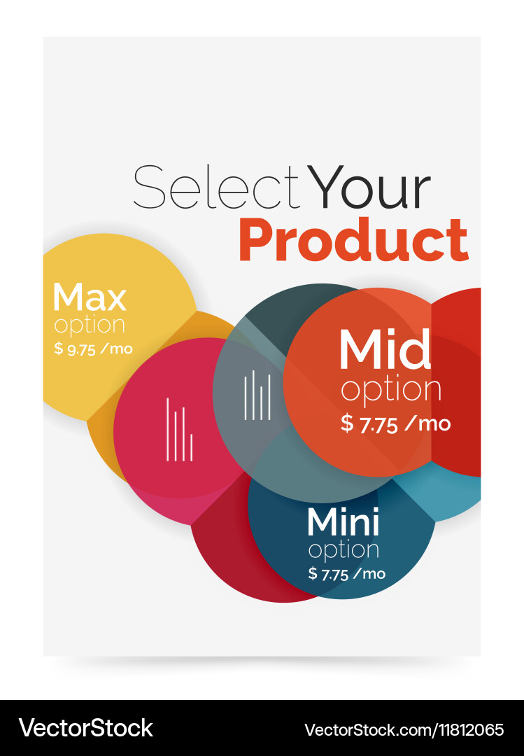 Circle business brochure template with options Vector Image