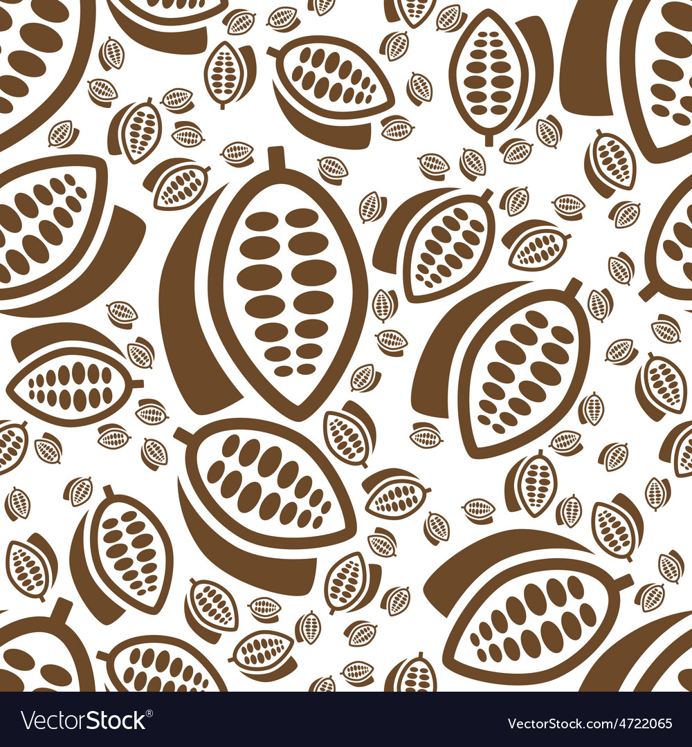 Cocoa seamless pattern Royalty Free Vector Image